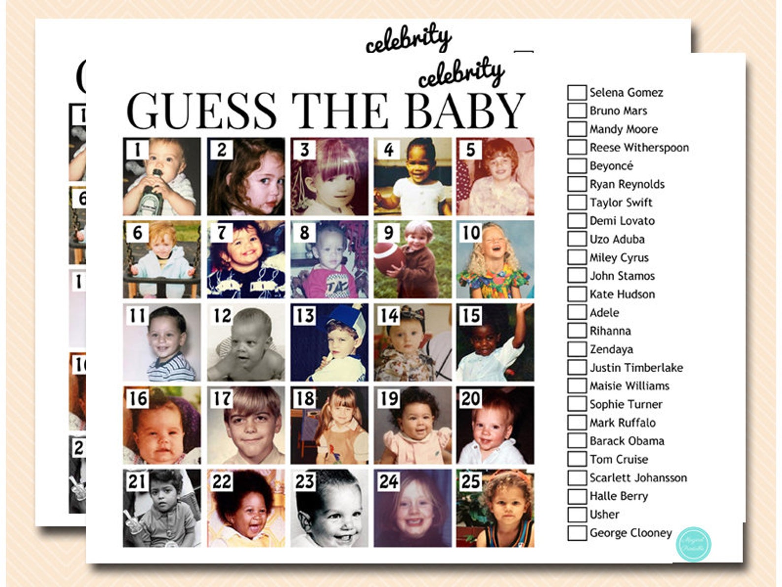 25 Hilarious Printable Baby Shower Games - The Postpartum Party