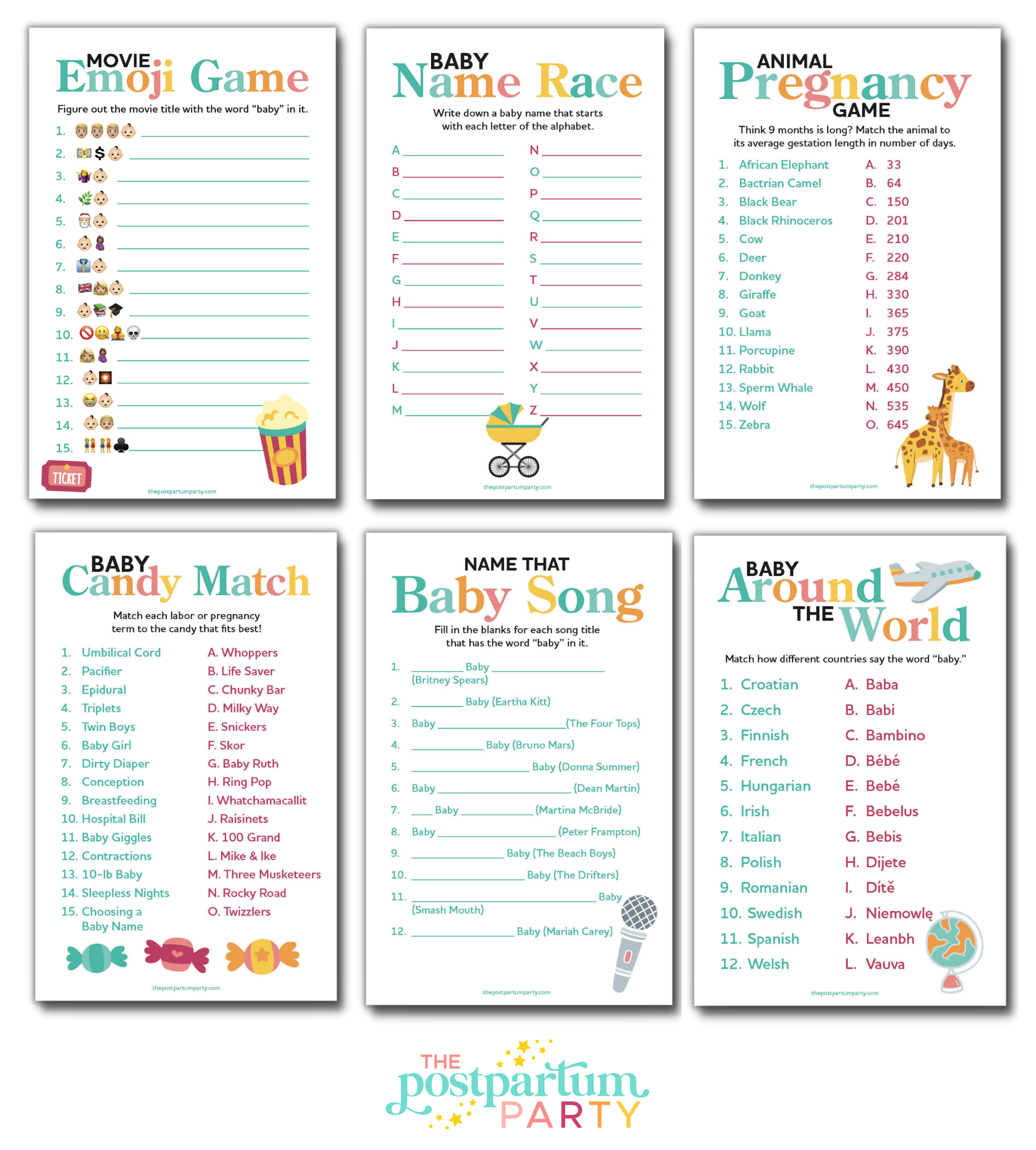 Printable Old Wives Tales Quiz to Predict Baby's Gender - Postpartum Party