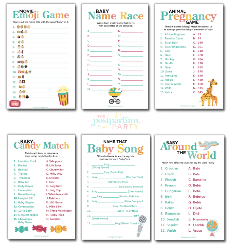 12 Best Virtual Baby Shower Games - The Postpartum Party