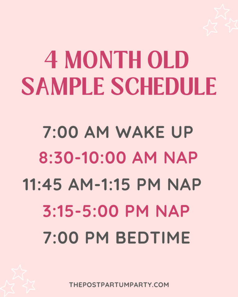 4 Month Old Sleep Schedule (Naps, Feeds & Bedtime) - The Postpartum Party