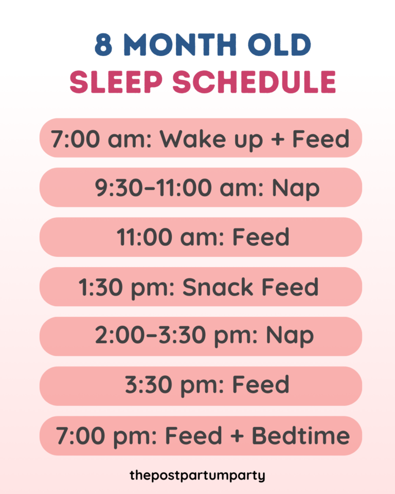 8-Month-Old Sleep Schedule (Sleep & Feeds) - The Postpartum Party