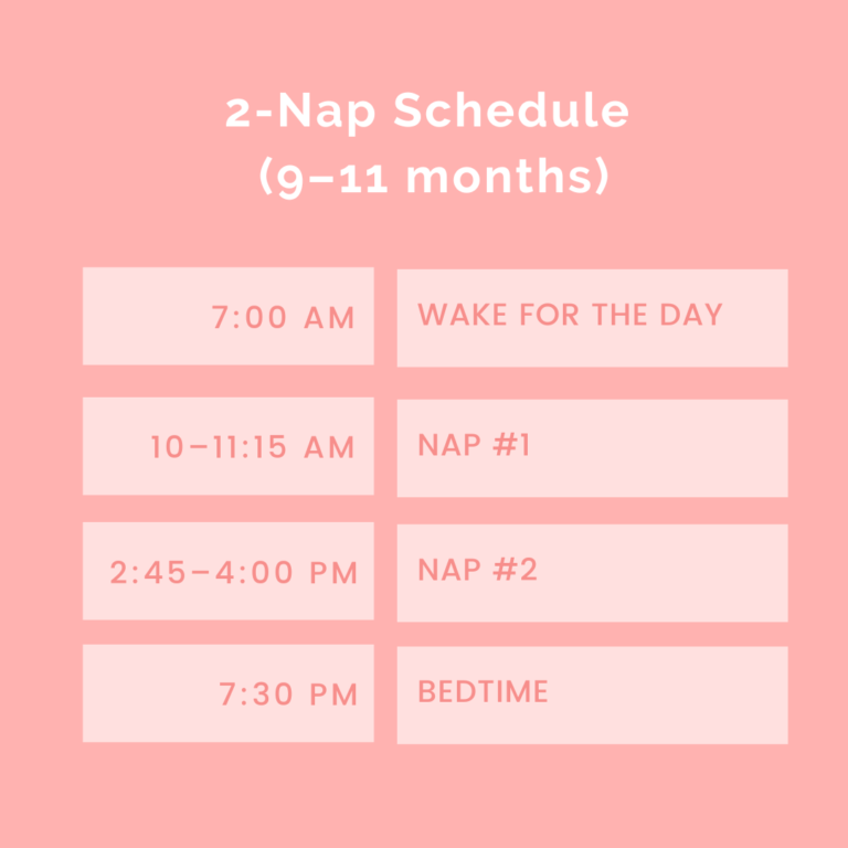Sample 9 Month Old Sleep Schedule (with Nap Times + Lengths)