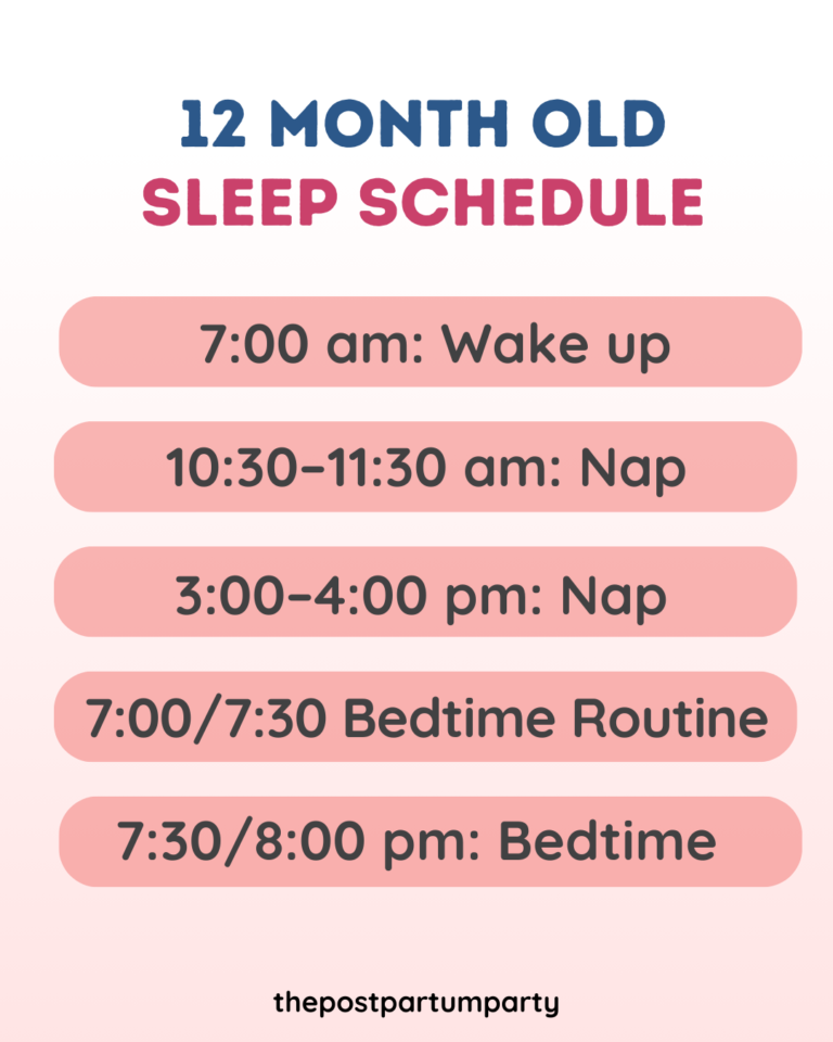 12 Month Old Sleep Schedule (Naps & Bed) - The Postpartum Party